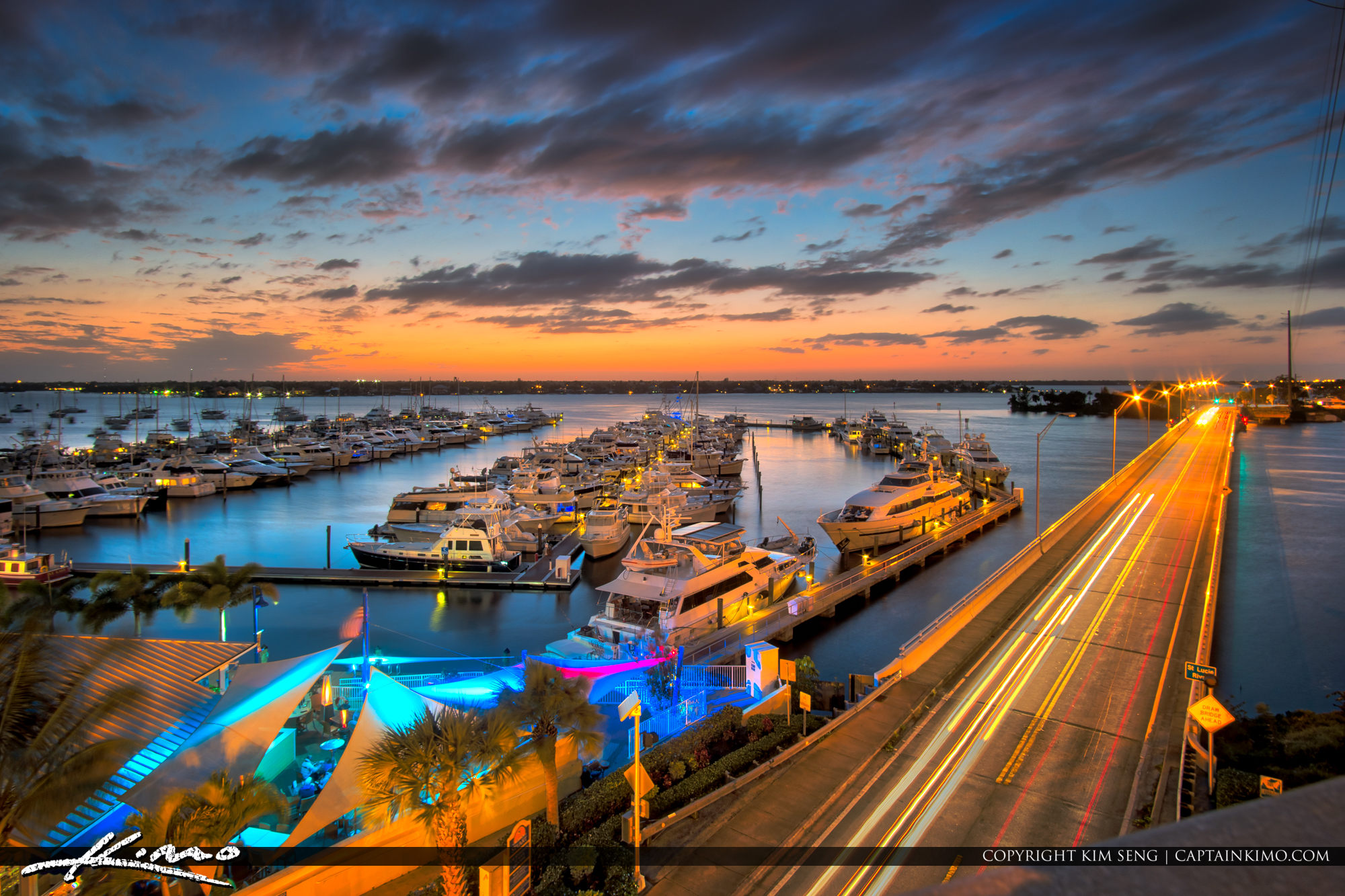 After Sunset Roosevelt Bridge Marina View | HDR Photography by Captain Kimo