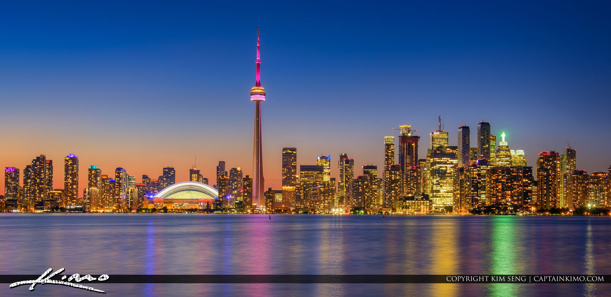Toronto Ontario Canada Skyline From Center Island HDR Photography By