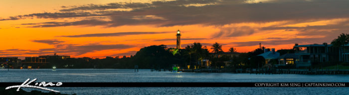 Jupiter Inlet Lighthouse Waterway Sunset Panorama | HDR Photography by ...