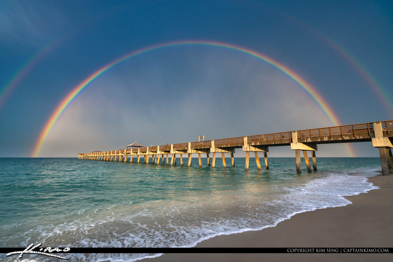 Juno Beach Pier Rainbow June 19 2020 | HDR Photography by Captain Kimo
