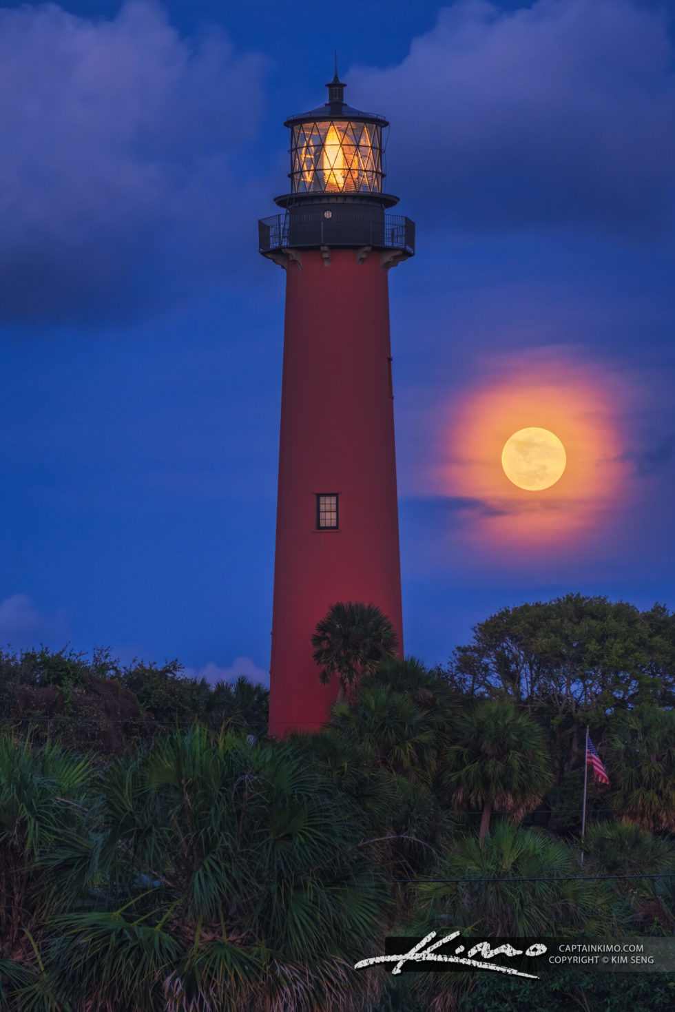 Full Moon Rise Jupiter Lighthouse April 2021 HDR Photography By full-moon-rise-jupiter-lighthouse-april-2021-hdr-photography-by