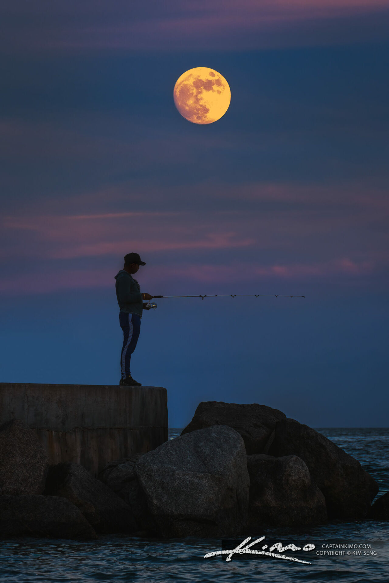 Moonrise Jupiter Inlet Fishing | HDR Photography by Captain Kimo