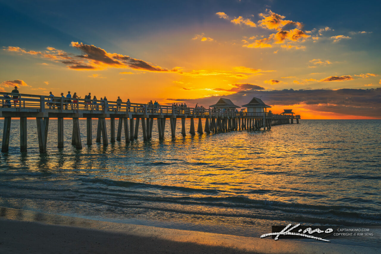 Naples Pier at Sunset Gulf Coast Florida | HDR Photography by Captain Kimo