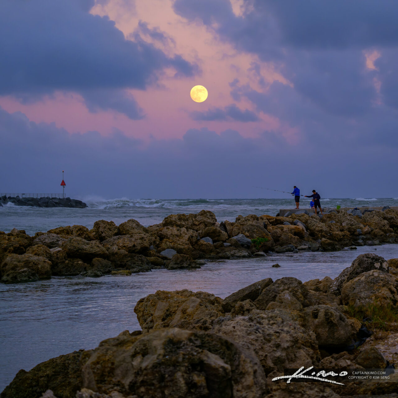 Jupiter Inlet Moon Rise in Northern Palm Beach | HDR Photography by ...