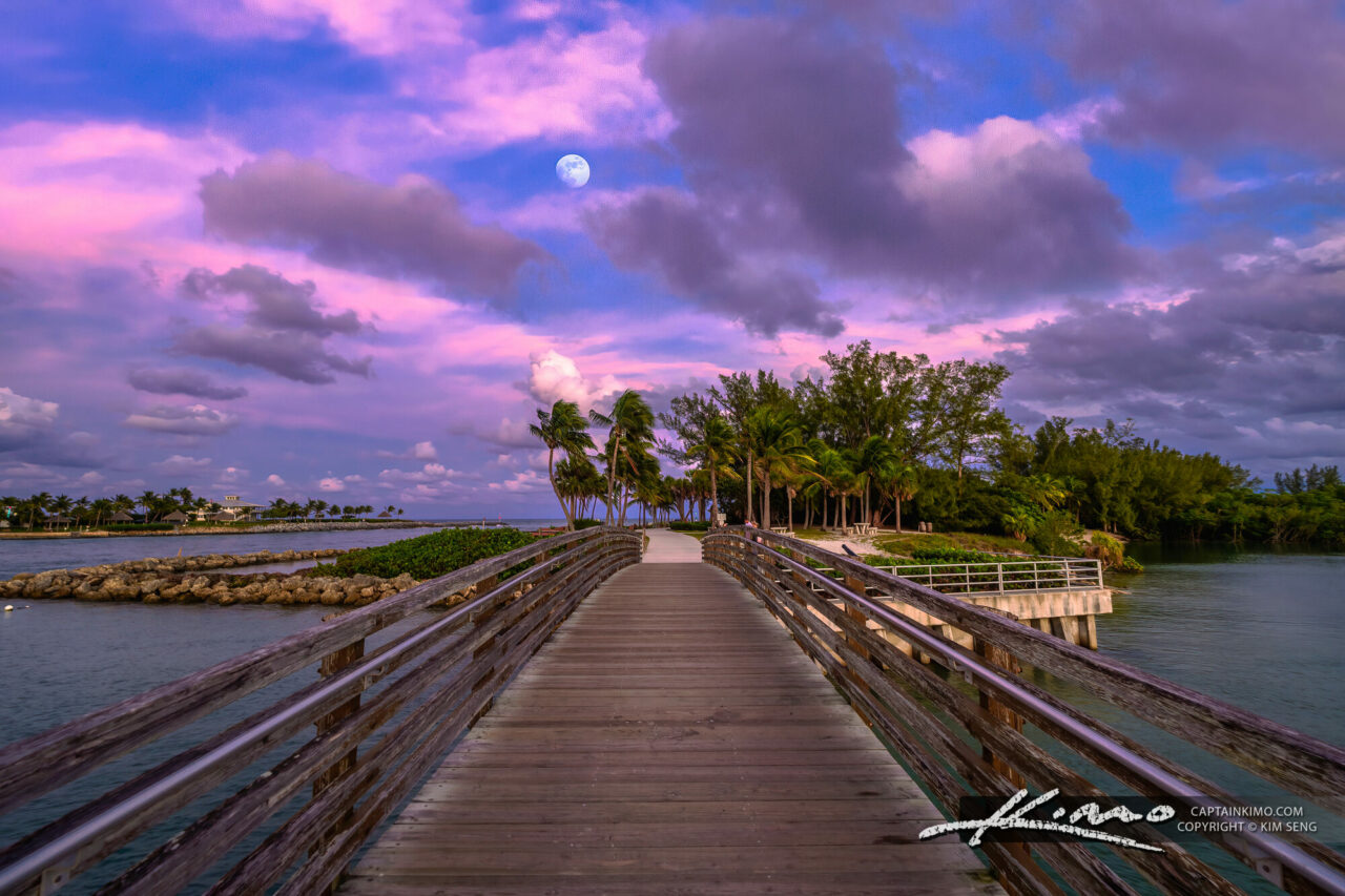 Dubois Moon Rise Over Jupiter Inlet in Jupiter Florida | HDR ...