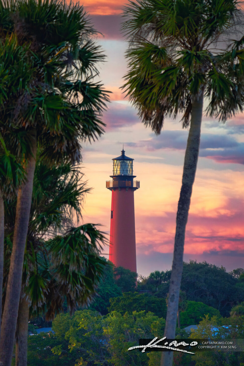 Jupiter Lighthouse Palm Trees Dubois Park | HDR Photography by Captain Kimo
