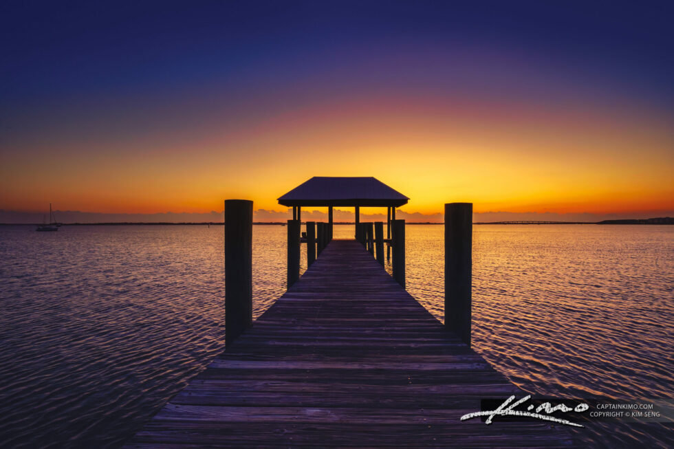 Sunset Pier at Stuart Florida Refuge House | HDR Photography by Captain ...