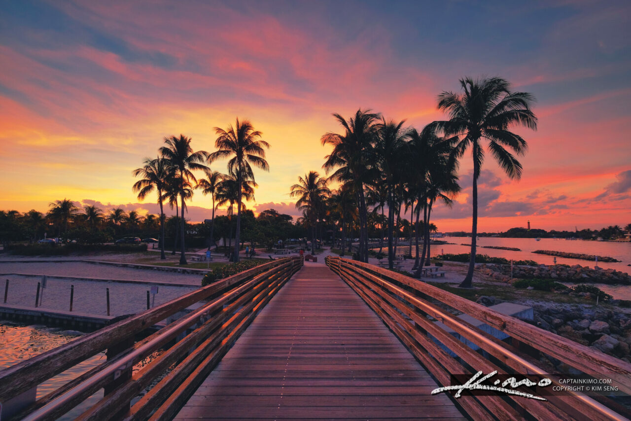 Bridge to Paradise Jupiter Florida Dubois Park Glorious Sunset | HDR ...