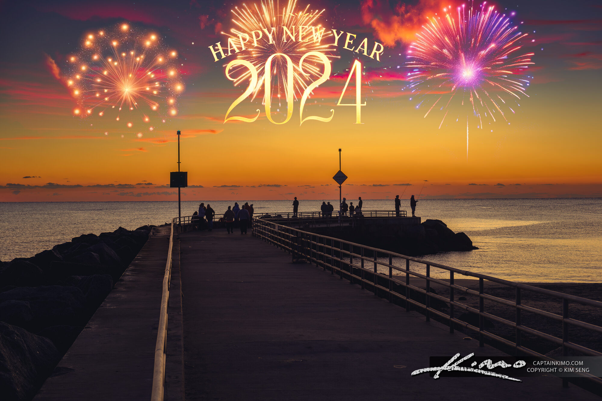 Happy New Year 2024 Jupiter Inlet | HDR Photography by Captain Kimo