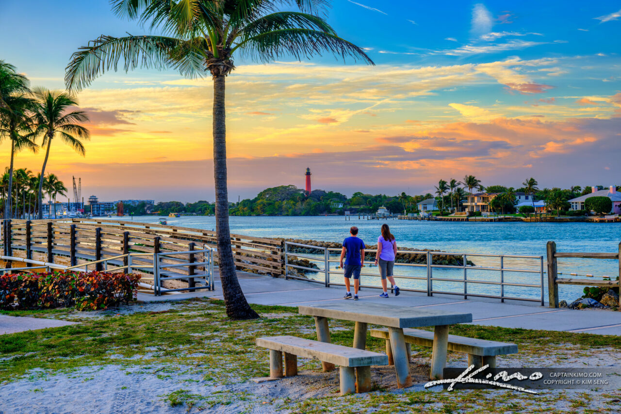 Sunset Stroll by Jupiter Lighthouse | HDR Photography by Captain Kimo
