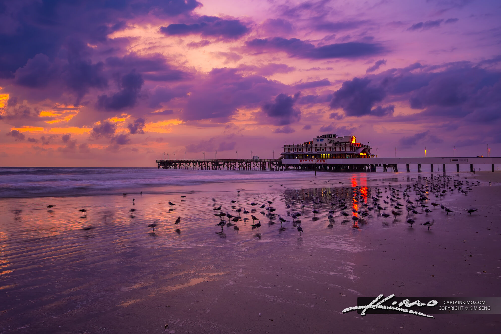 Daytona Beach Main Street Pier At Dawn HDR Photography By Captain Kimo Daytona Beach Main Street Pier At Dawn HDR Photography By Captain Kimo