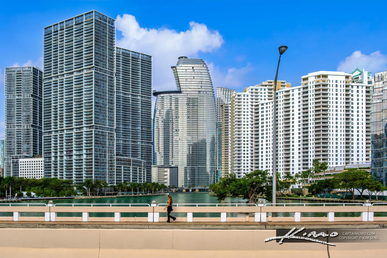 Brickell Skyline Splendor from Brickell Key Bridge Miami | HDR ...
