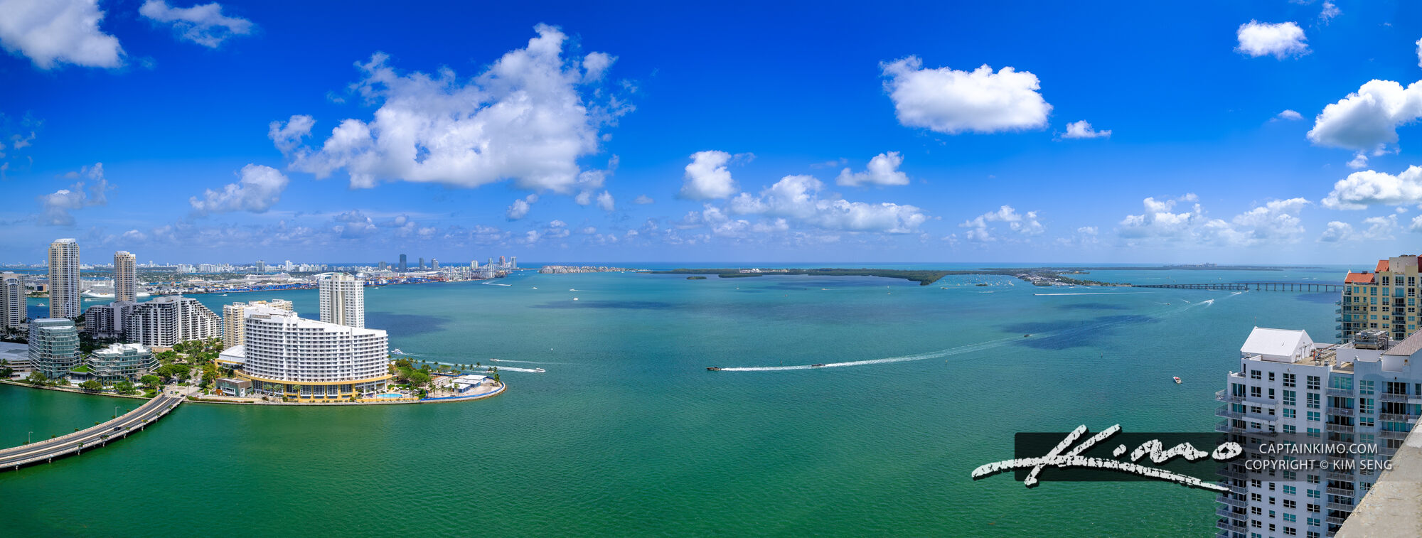 Brickell Bay Panorama Miami Florida | HDR Photography by Captain Kimo