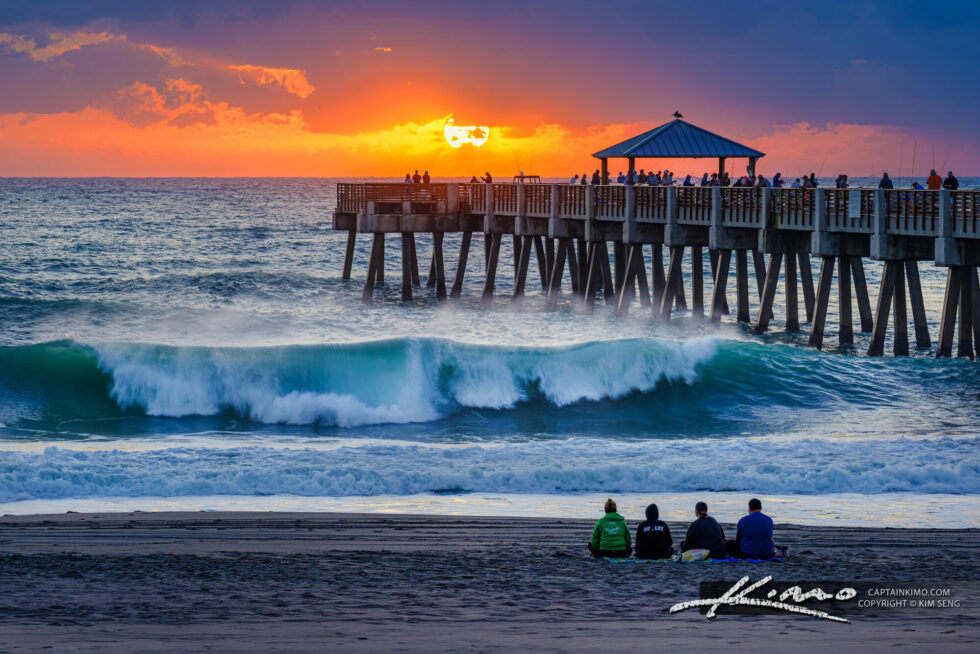 Sunrise Spectacle at Juno Beach Pier | HDR Photography by Captain Kimo